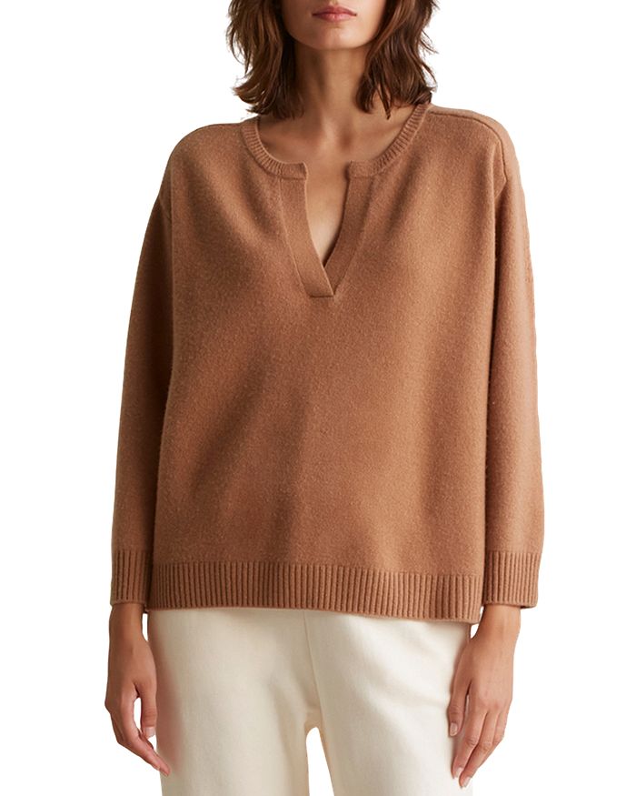 Gerard Darel Wool Leon Split Neck Sweater | Bloomingdale's