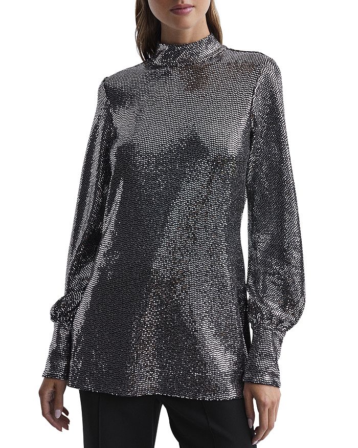 REISS Ariana Sequin Tunic Top | Bloomingdale's