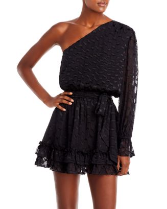 Ramy Brook Michelle One Shoulder Burnout Mini Dress | Bloomingdale's
