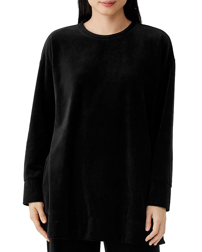 Eileen Fisher Velour Crewneck Tunic | Bloomingdale's