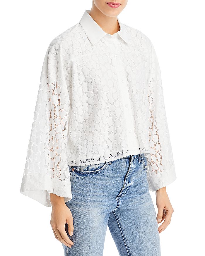 T Tahari Kimono Sleeve Lace Top | Bloomingdale's