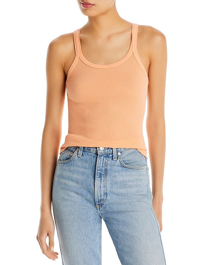 RE/DONE Ribbed Cotton Tank Top | Bloomingdale's
