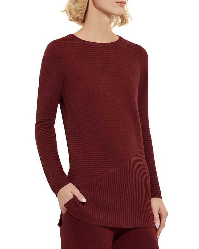 Misook Cashmere Contrast Ribbed Tunic | Bloomingdale's