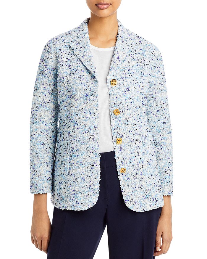 St. John Textured Three Button Jacket | Bloomingdale's