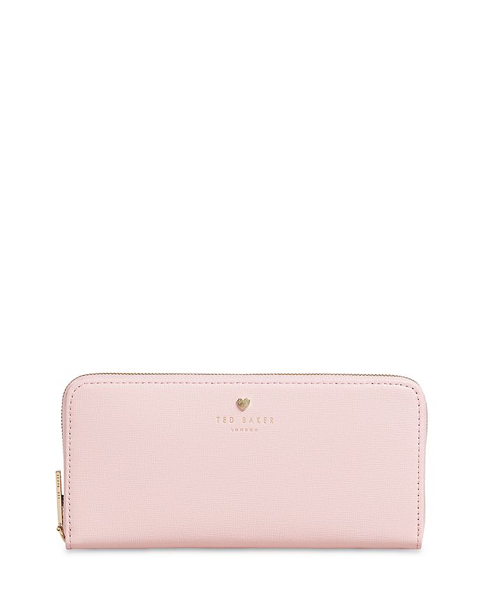 Ted Baker Hearten Heart Stud Zip Around Leather Clutch Purse ...