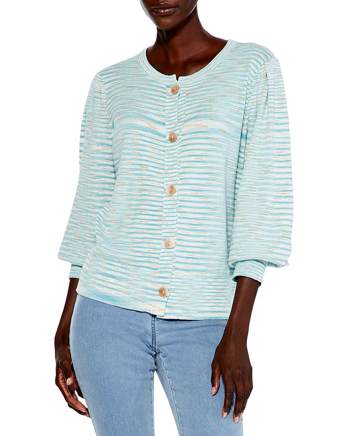NIC+ZOE Shifting Tides Striped Button Front Cardigan | Bloomingdale's