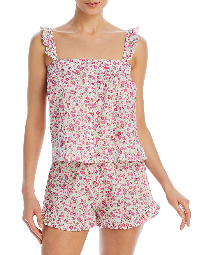AQUA AQUA Flower Power Cotton Pajama Set | Bloomingdale's