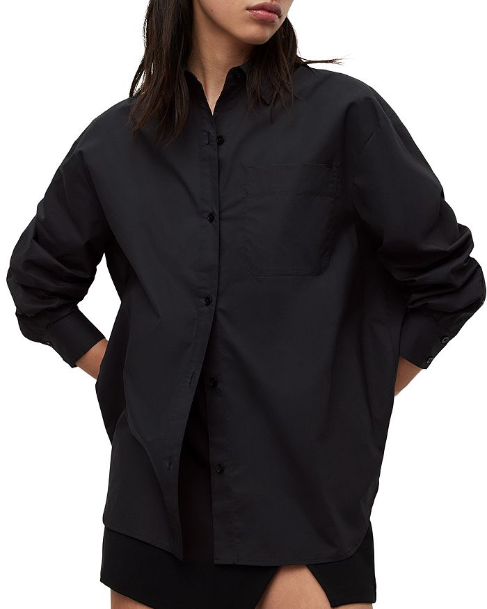 ALLSAINTS Laurie Button Back Shirt | Bloomingdale's