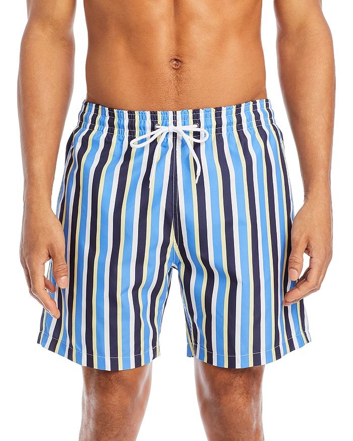 Trunks Surf & Swim Co. Sano Beach Umbrella Stripes 6.5" Swim Trunks ...