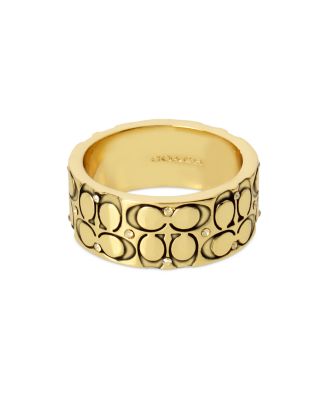COACH Logo Quilted Band Ring | Bloomingdale's