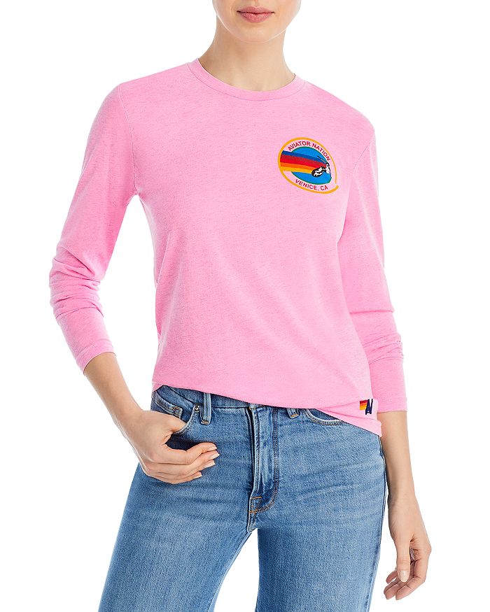 Aviator Nation Long Sleeve Crewneck Tee | Bloomingdale's