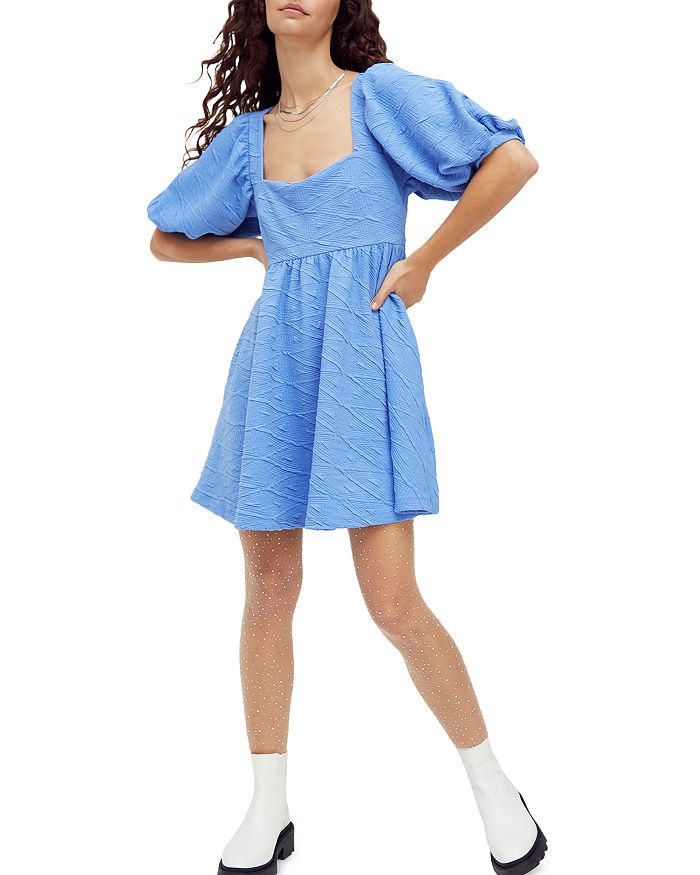 Free People Violet Puff Sleeve Mini Dress | Bloomingdale's