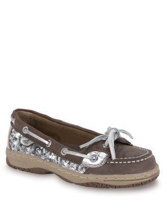 Sperry Girls' Top-Sider Angelfish Sequined Flat Boat Shoe - Sizes 13, 1 ...
