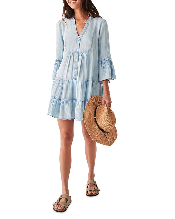 Faherty Kasey Organic Cotton Tiered Dress | Bloomingdale's