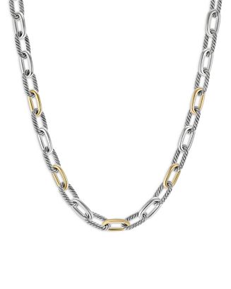 David Yurman DY Madison® Chain Necklace in Sterling Silver with 18K ...