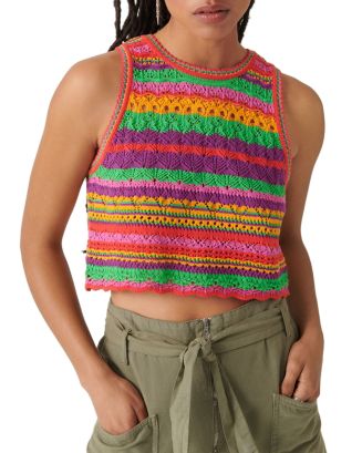 ba&sh bs&sh Pierce Cotton Crochet Crop Top | Bloomingdale's