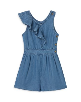 Habitual Kids Habitual Girls' One Shoulder Ruffle Romper - Little Kid ...