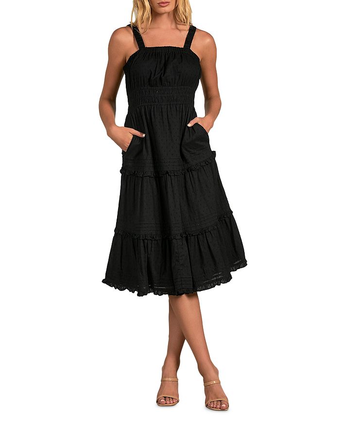 Elan Cotton Ruffle Trim Eyelet Dress | Bloomingdale's