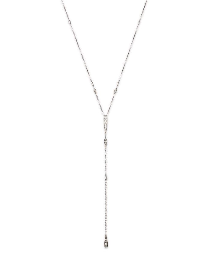 Bloomingdale's Diamond Graduated Drop Lariat Necklace in 14K White Gold ...