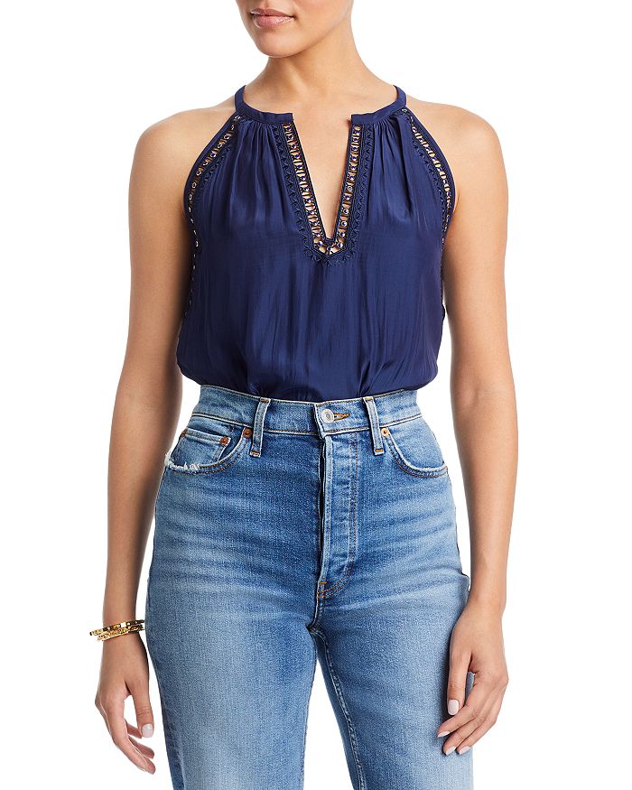 Ramy Brook Cerise Embellished Top | Bloomingdale's