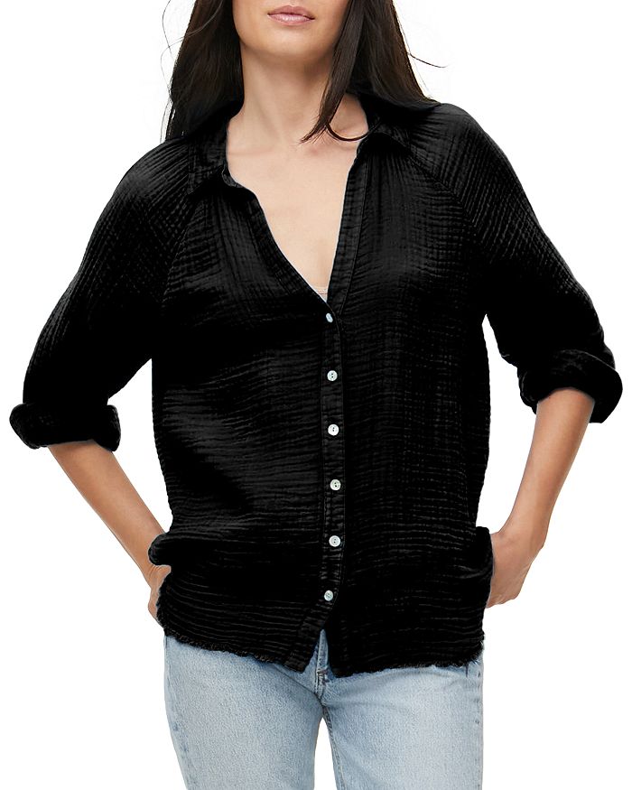 Michael Stars Toni Cotton Button Down Shirt | Bloomingdale's