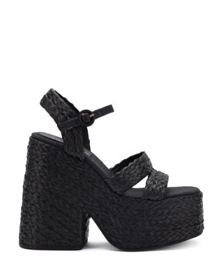 Larroudé Women's Wanda Ankle Strap Slingback Platform High Heel Sandals ...