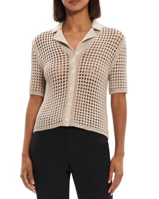 Theory Open Mesh Camp Shirt | Bloomingdale's