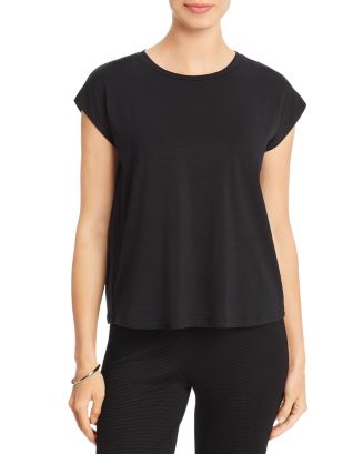 Eileen Fisher Boxy Cap Sleeve Jersey Tee - 100% Exclusive | Bloomingdale's