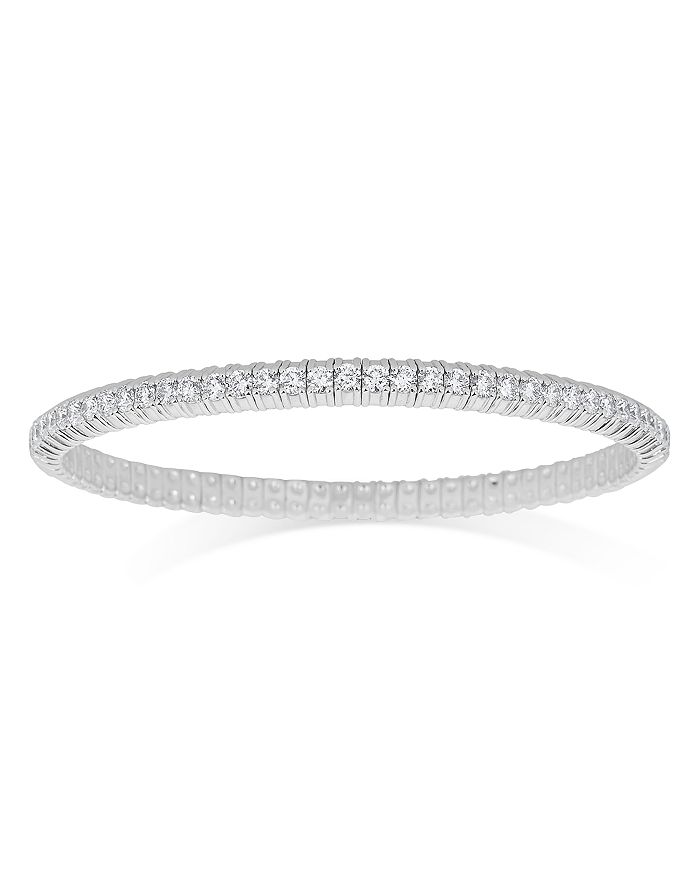 ZYDO 18K White Gold Stretch Diamond Row Bracelet | Bloomingdale's
