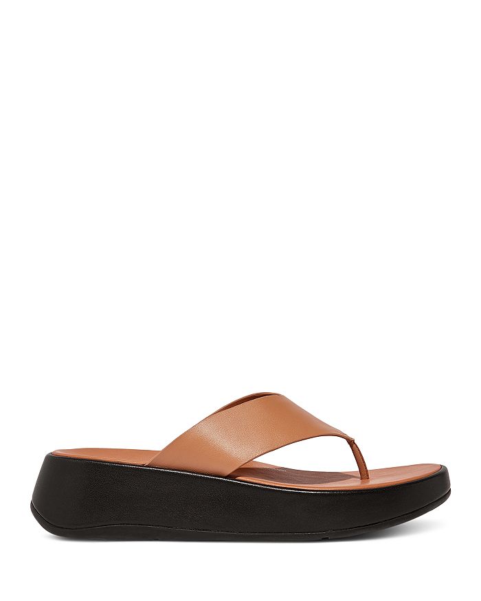 FitFlop Women's F-Mode Luxe Leather Flatform Toe Post Sandals | Bloomingdale's