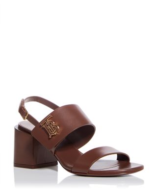 Burberry Women's Virginia Monogram Slingback High Heel Sandals ...
