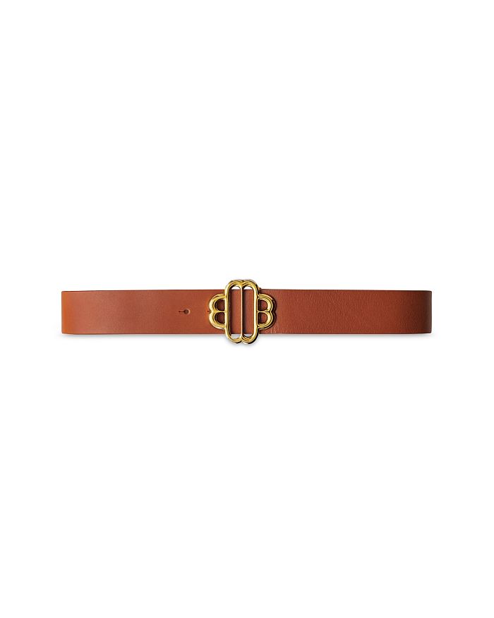 Maje Large Clover Leather Belt | Bloomingdale's