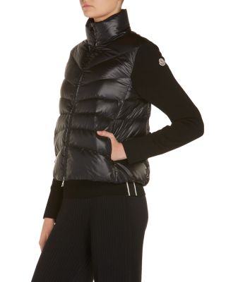 Click here for Moncler Mixed Media Wool Puffer Cardigan prices