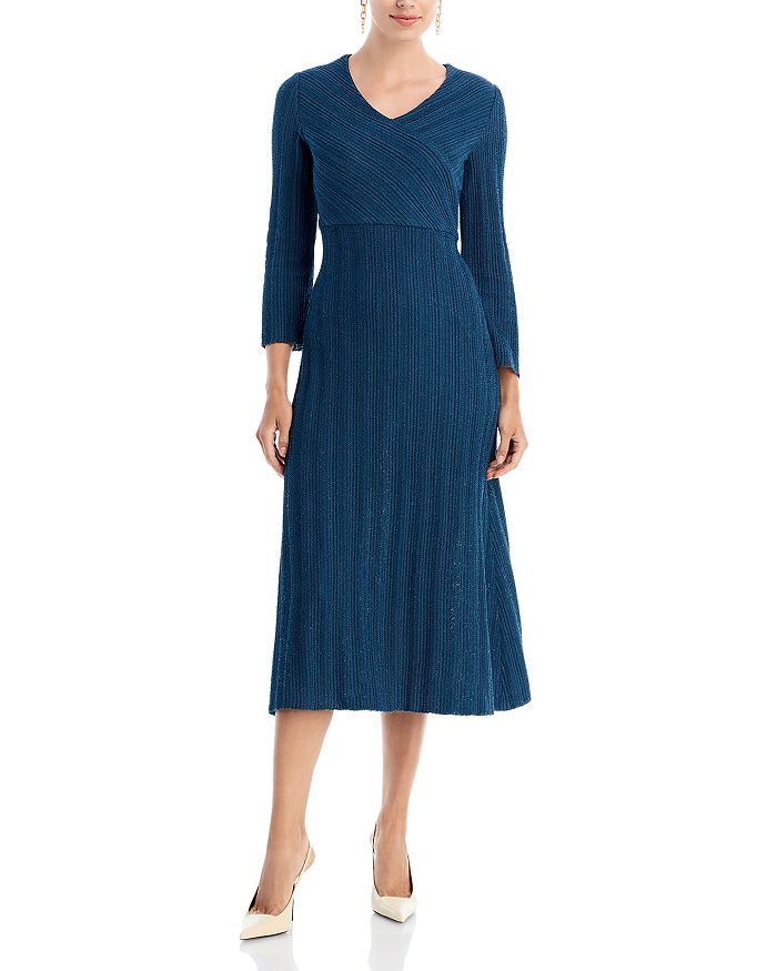 Misook Textured Knit Midi Dress | Bloomingdale's