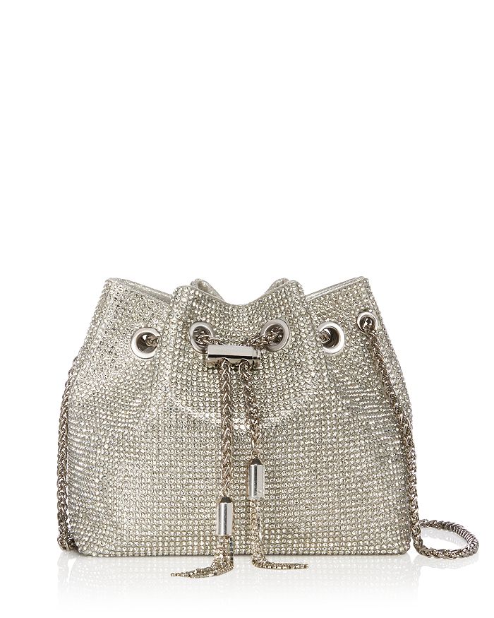 AQUA Crystal Drawstring Bucket Bag - Exclusive | Bloomingdale's