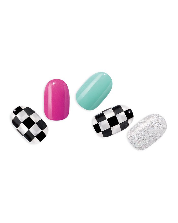 EDGEU ÉDGEU Perfect Gel Nail Wraps - Racing Check | Bloomingdale's