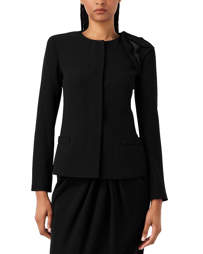 Emporio Armani Ruffled Shoulder Blazer | Bloomingdale's