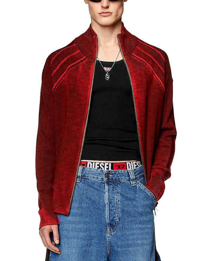 Diesel Irini Zip Front Sweater Jacket | Bloomingdale's
