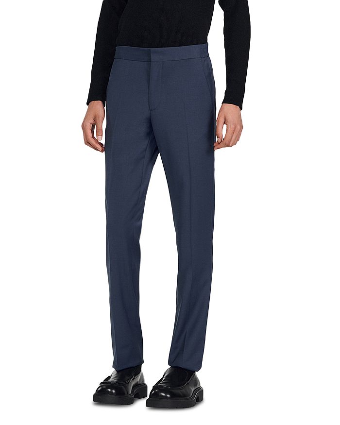 Sandro Delta Wool-Blend Pants | Bloomingdale's