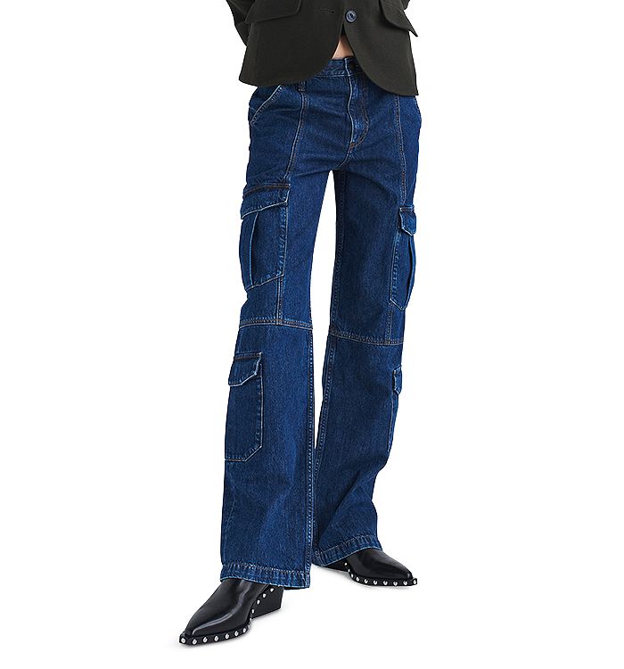 rag & bone Cailyn High Rise Straight Cargo Jeans in Ari | Bloomingdale's