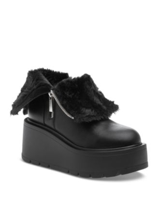 J/Slides Women's Vapor Fleece Lined Platform Booties | Bloomingdale's