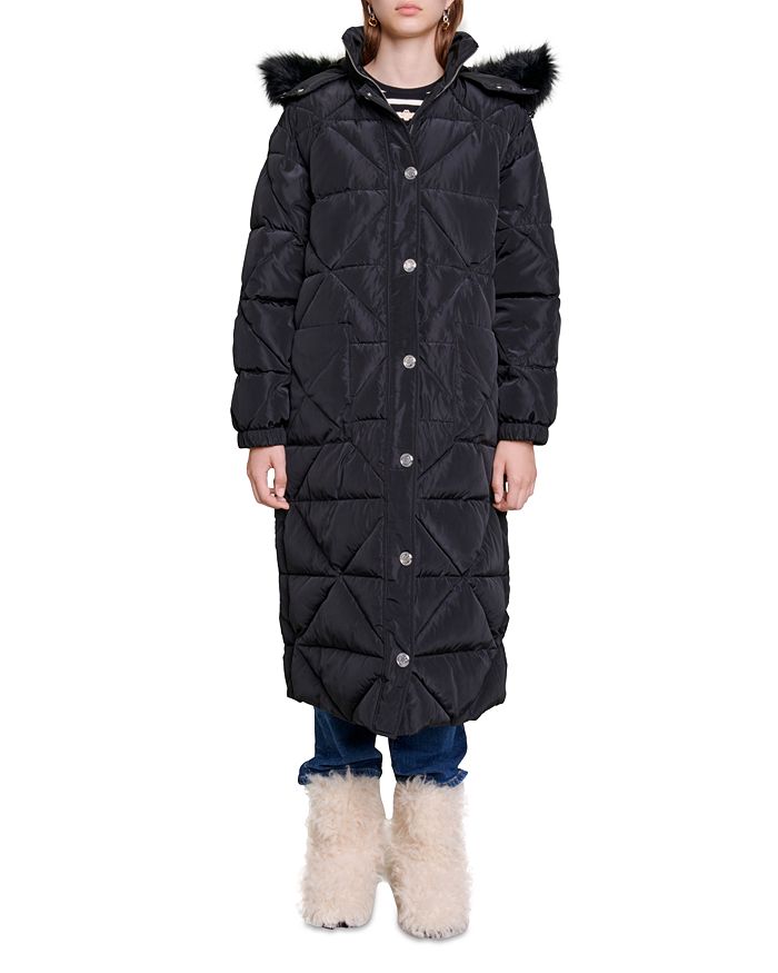 Maje Greigy Faux Fur Trim Jacket | Bloomingdale's