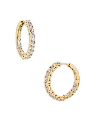 Click here for Nadri Inside Out Hoop Earrings in 18K Gold Plated... prices