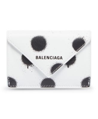 Click here for Balenciaga Papier Mini Wallet Sprayed Polka Dots P... prices