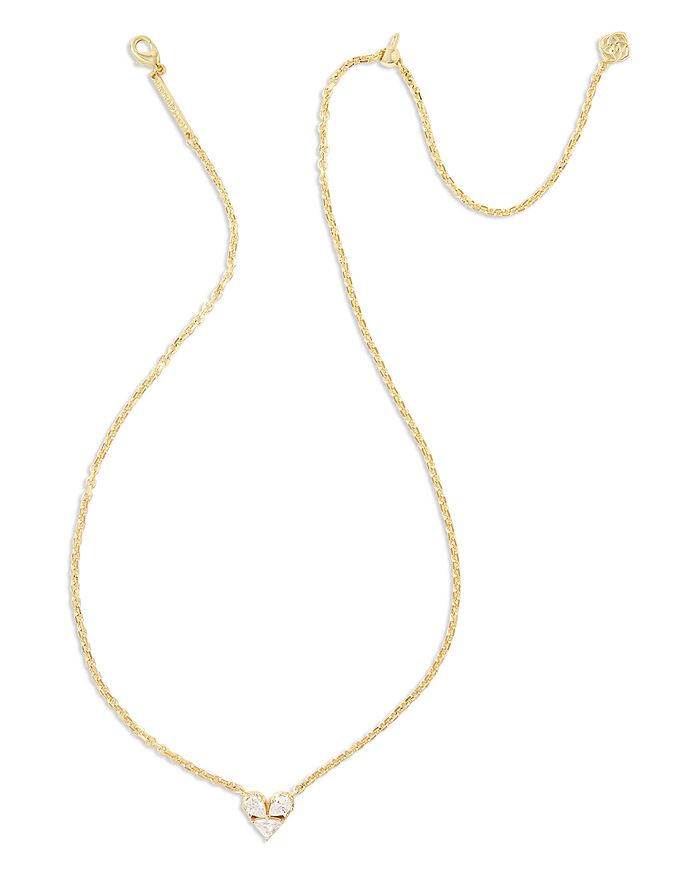 Kendra Scott Katy Heart Short Pendant Necklace in 14K Gold Plated, 19 ...