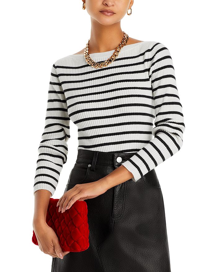 FRAME Ribbed Boat Neck Sweater | Bloomingdale's