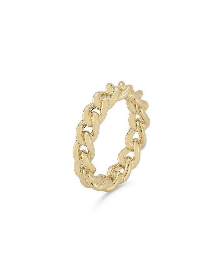 Bloomingdale's Fine Collection Curb Chain Ring in 14K Yellow Gold | Bloomingdale's