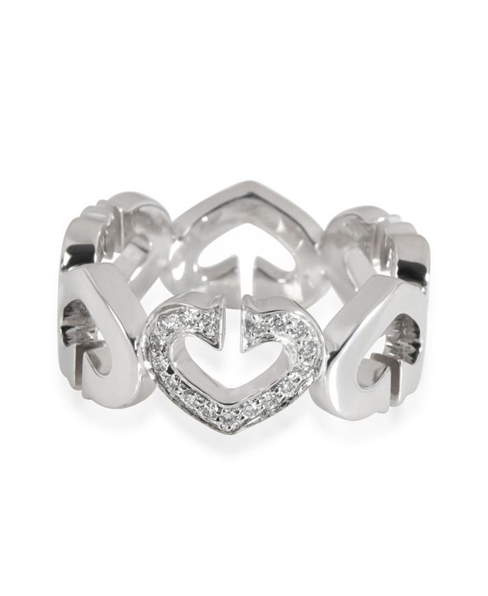 Pre-Owned Cartier Hearts & Symbols Diamond Band in 18K White Gold ...
