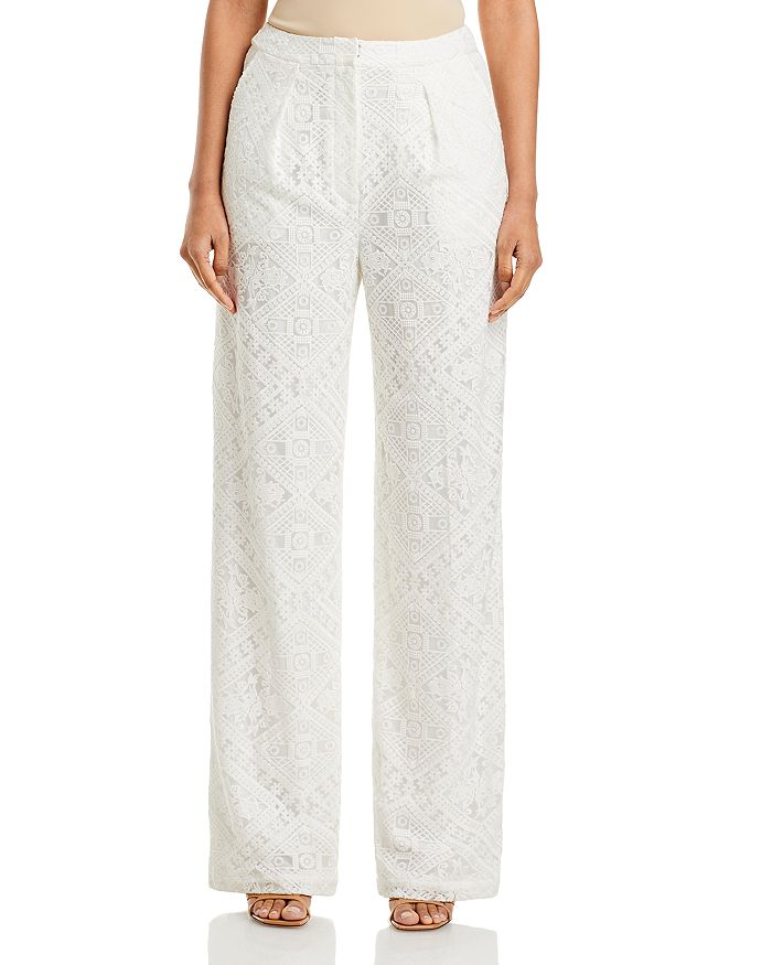 Misook Straight Leg Lace Pants | Bloomingdale's