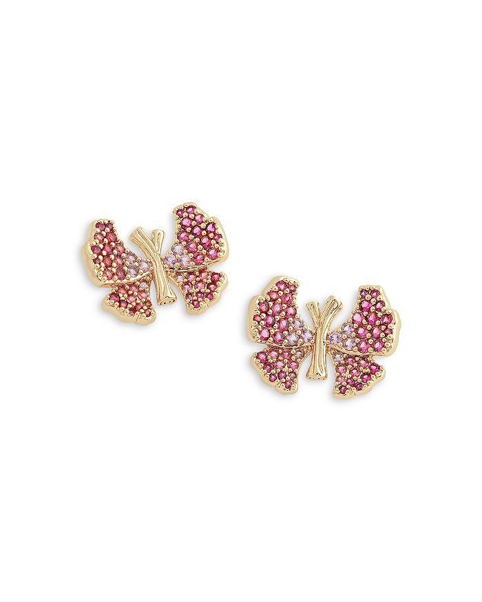 Anabel Aram Butterfly Pavé Stud Earrings in 18K Gold Plated | Bloomingdale's